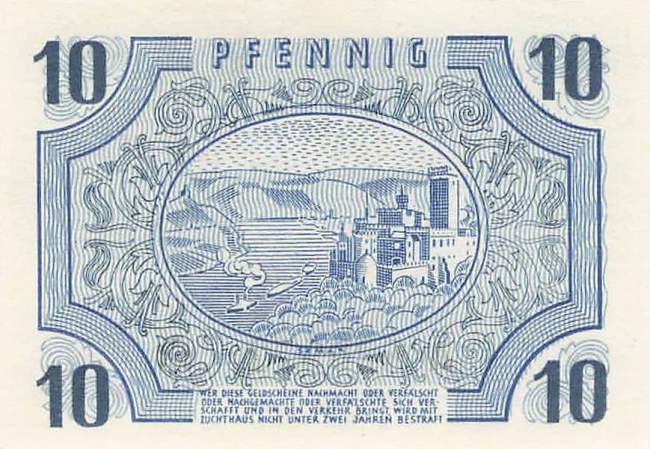 Papermoneyshop - Ro.212 Serie A - 10 Pfennig 1947 UNC