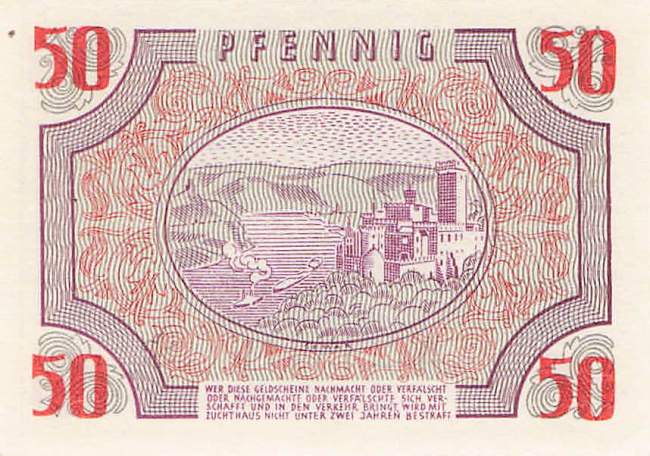 Papermoneyshop - Ro.213 Serie A - 50 Pfennig 1947 UNC