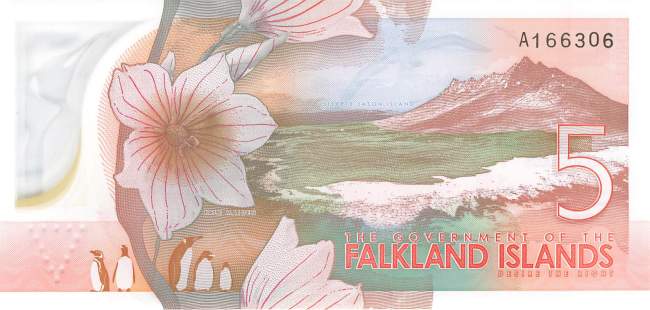 Papermoneyshop - Falkland P.20 - 5 Pfund 2025 UNC