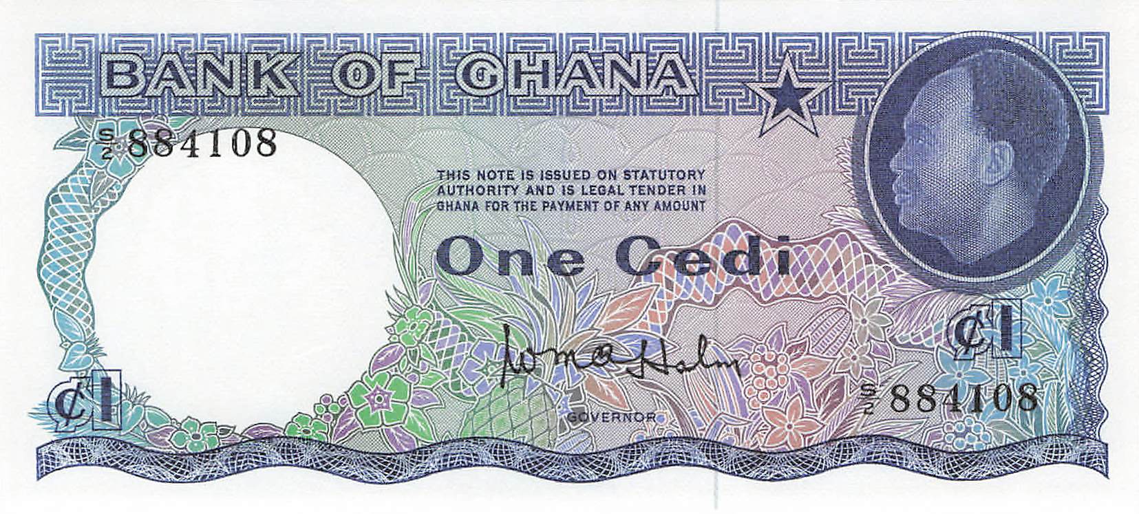 Papermoneyshop - Ghana P.005 - 1Cedi 1965 UNC
